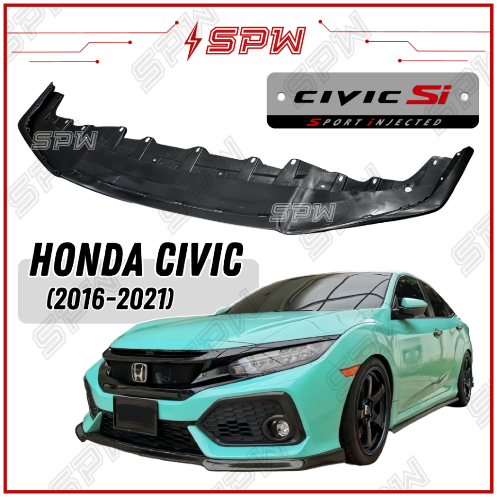 Honda Civic FC (2016-2021) Sport-Injected (Si) Front Lip Front Bumper ...