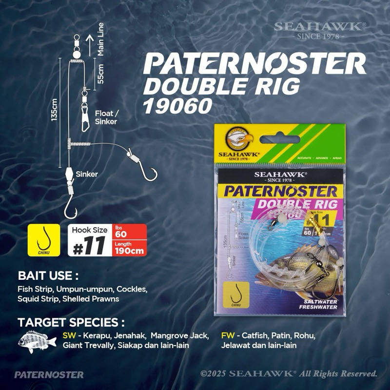 SEAHAWK PATERNOSTER (PERAMBUT SIAP IKAT) | Shopee Malaysia