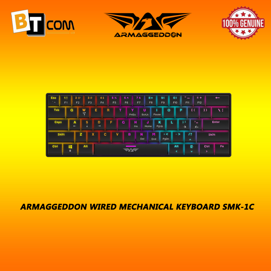 ARMAGGEDDON WIRED MECHANICAL KEYBOARD SMK-1C | Shopee Malaysia