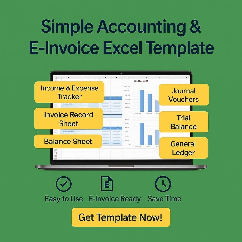 Accounting Excel Template (Malaysia E-invoice Guides) | Basic Bookkeeping for SME and Freelancer ...