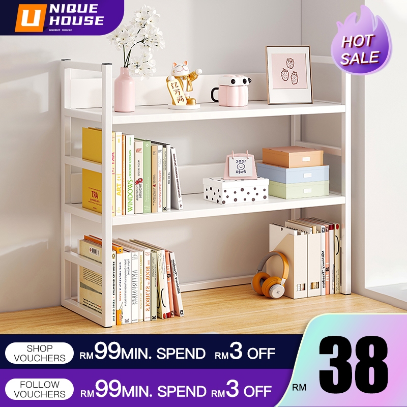 Desktop Storage Shelf Desk Organizer Rak Meja Office Tabletop Storage ...