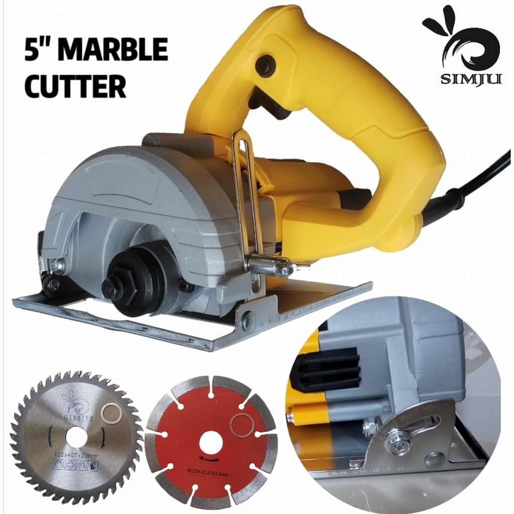 SIMJU 1500W (5”) Industrial Grade Wood/Marble/Concrete/Tiles Cutter ...