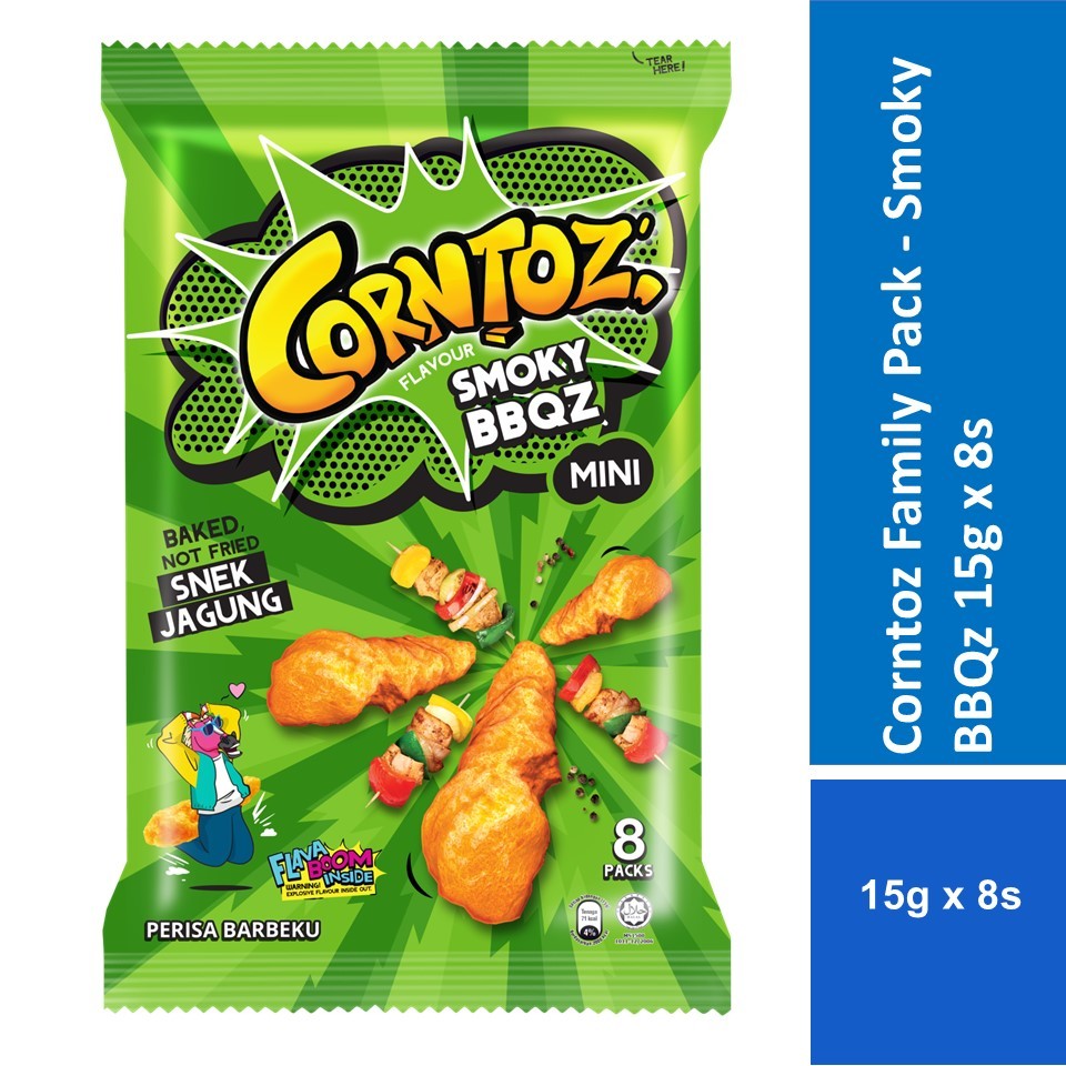 Corntoz Family Pack - Smoky BBQz 15g x 8s | Shopee Malaysia