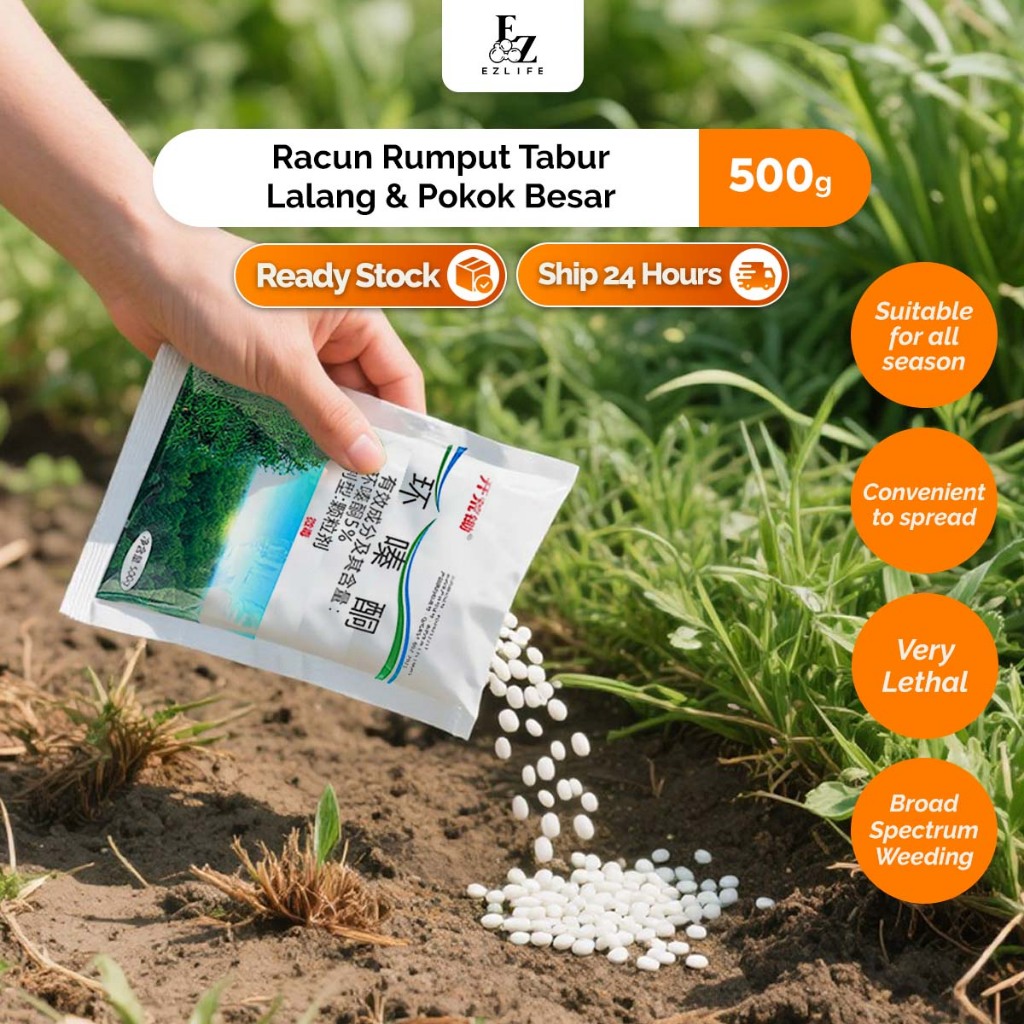 [7.33 if buy 5] EzLife Racun Rumput Cepat Mati Racun Tabur Rumput Racun ...