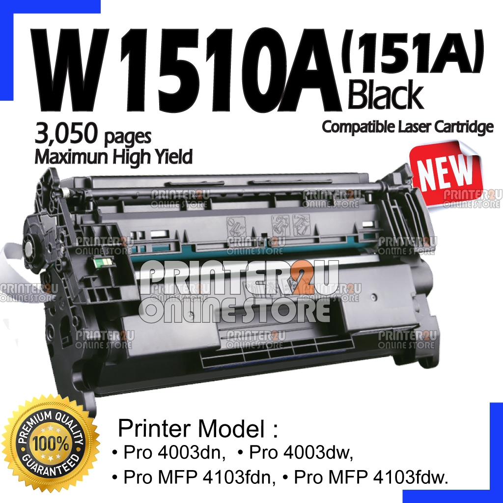 2x Compatible to HP 151A W1510A W1510X HP151A Laserjet Pro M4003dn ...