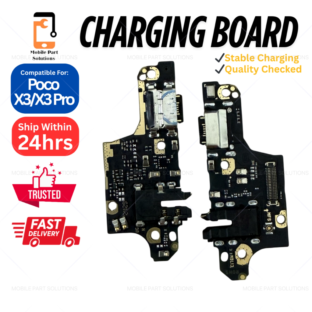 [MPS] Compatible for Poco X3 / X3 Pro | Charging Port Board（Ori） Replacement[Support Fast Charge ...