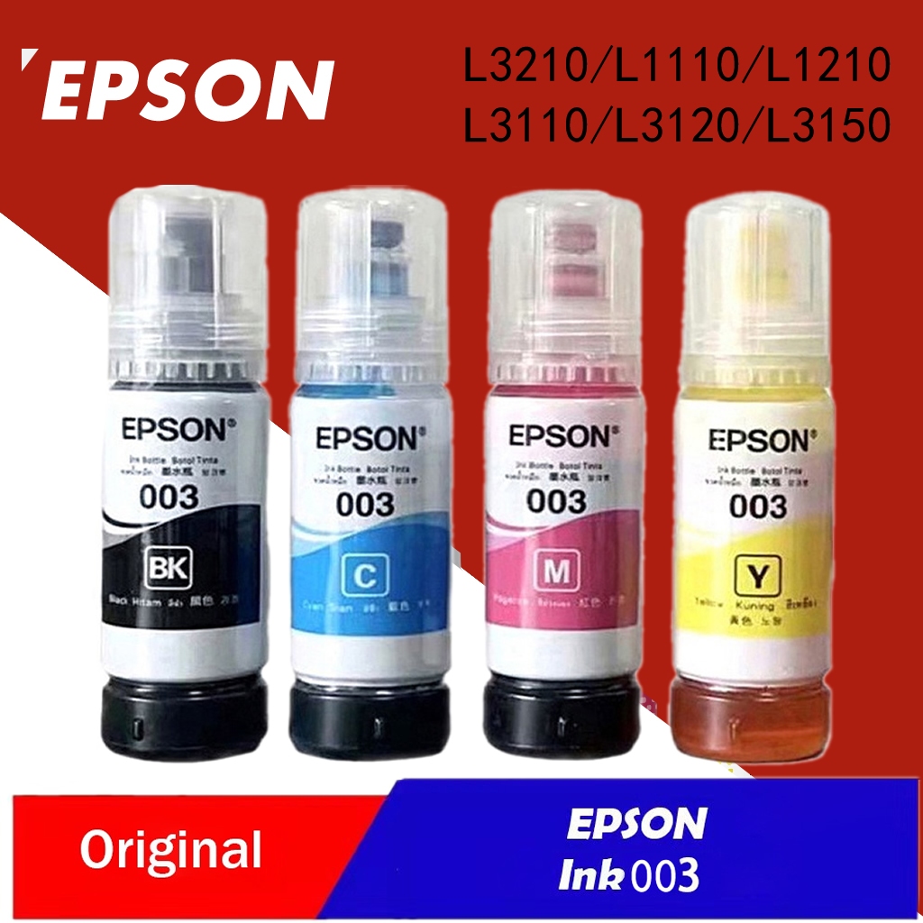 Original Epson 003 Ink Refill Ink 003 Bote Epson Inks L3210/L1110/L1210 ...