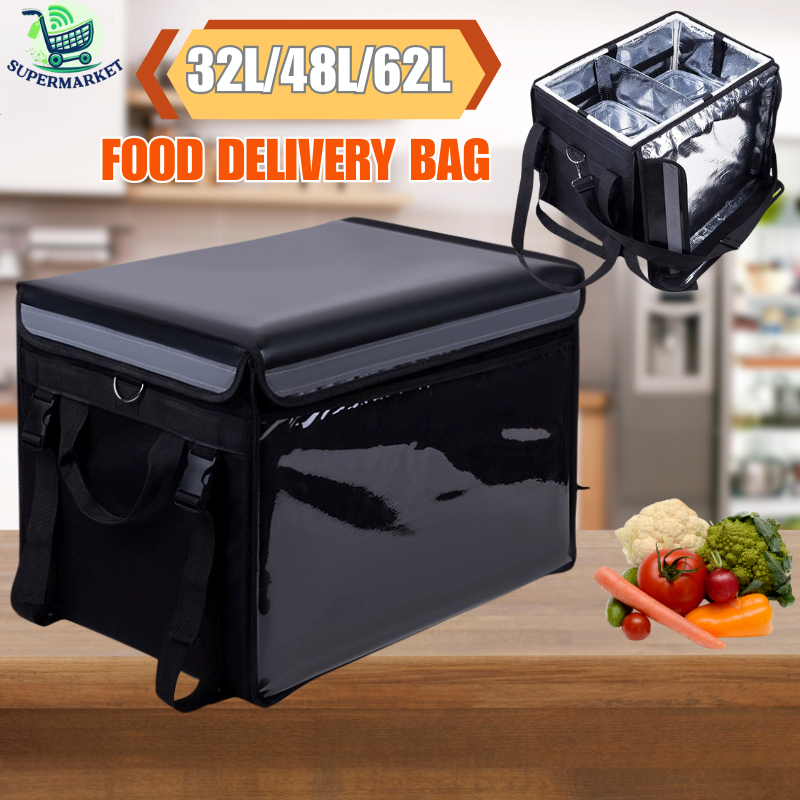 Food Delivery Bag Motorcycle Waterproof Thermal Insulated Box 32L/48L ...