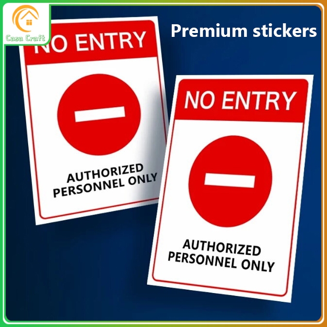 Dilarang Masuk Tanda Amaran Warning Sign Sticker No Entry Authorized ...