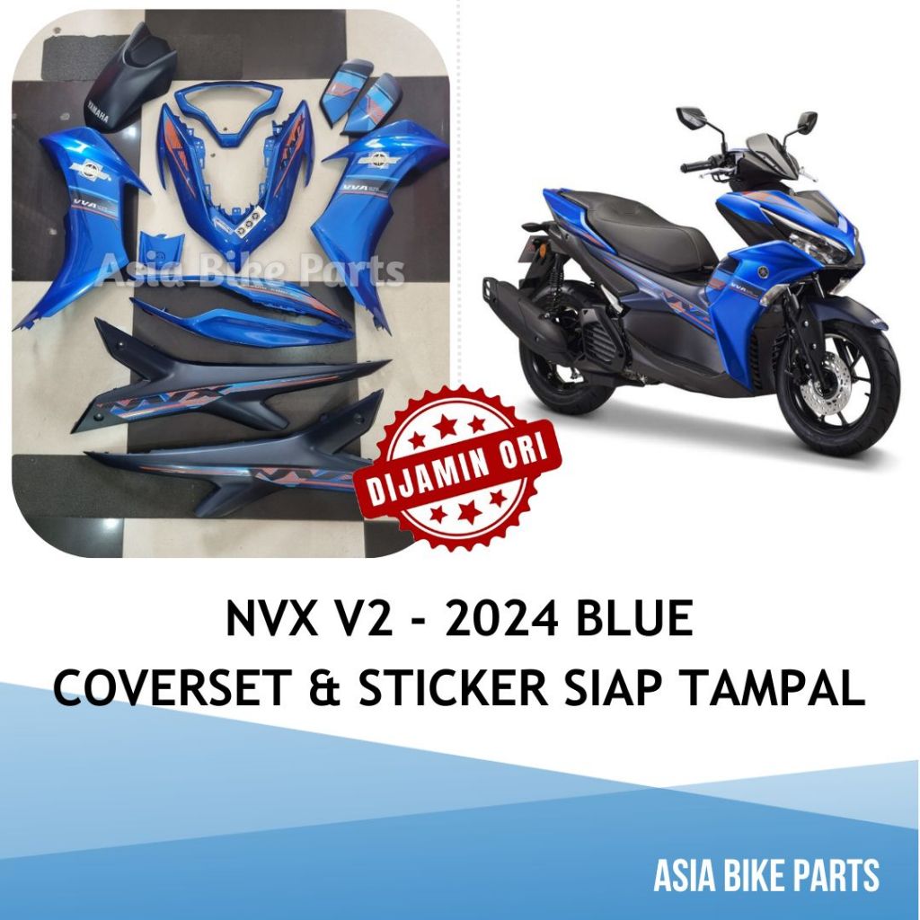 Yamaha Original NVX V2 Body Cover with Graphic / Coverset siap tampal ...
