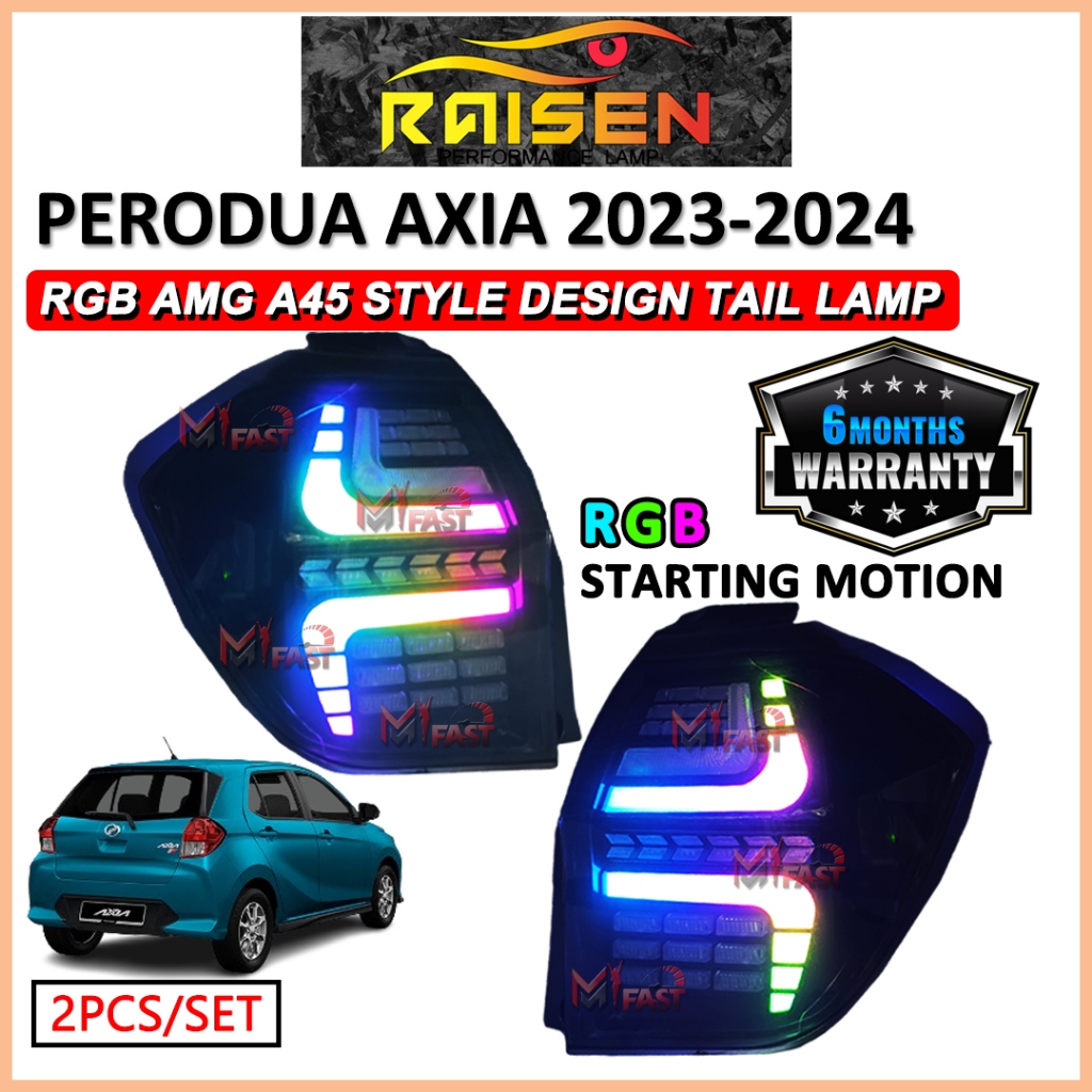 Perodua Axia 2023 - 2024 RGB AMG A45 Design Dynamic Tail Lamp With ...