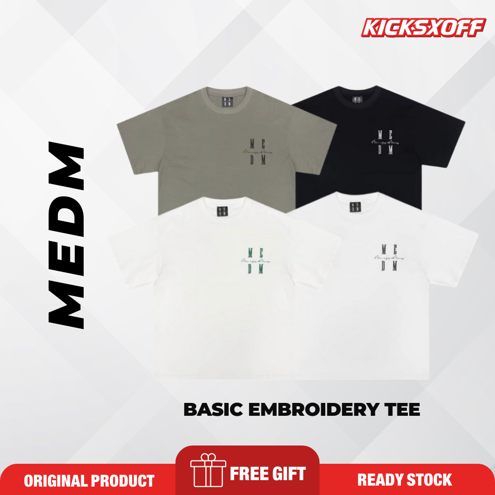 *READY STOCK* MEDM Embroidery Basic Logo Oversized Tee Hype/Fashion/Streetwear/Couple/Unisex T ...