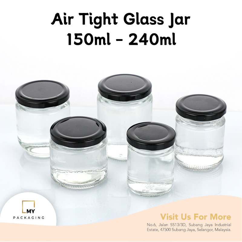 150ml 195ml 240ml 350ml Air Tight Glass Bottle, Jam, Honey Bottle, Bird's Nest Glass Bottle ...