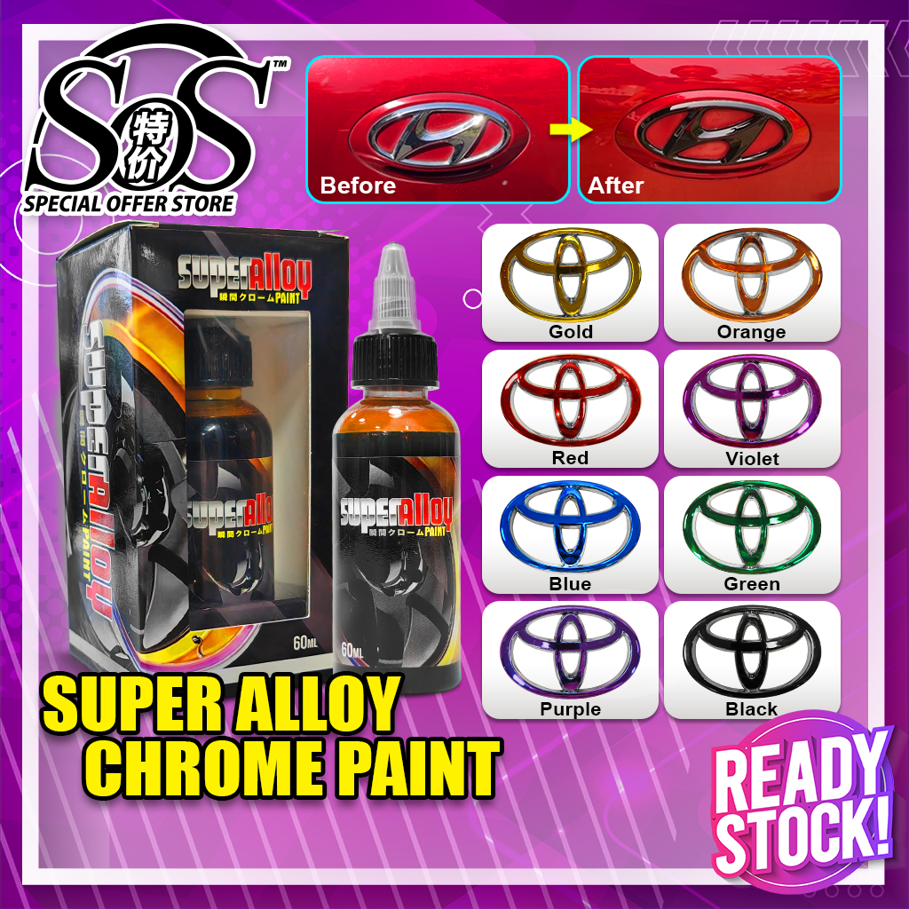 [Tukar Chrome Color] Super Alloy Chrome Paint EZ Coat Chrome Black ...
