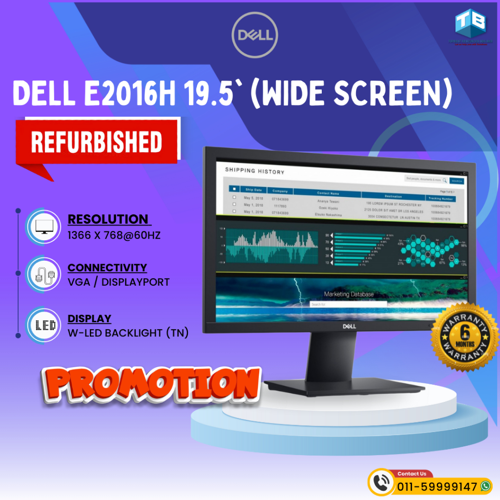 Dell E2016H Wide Screen Refurbished Monitor | Shopee Malaysia