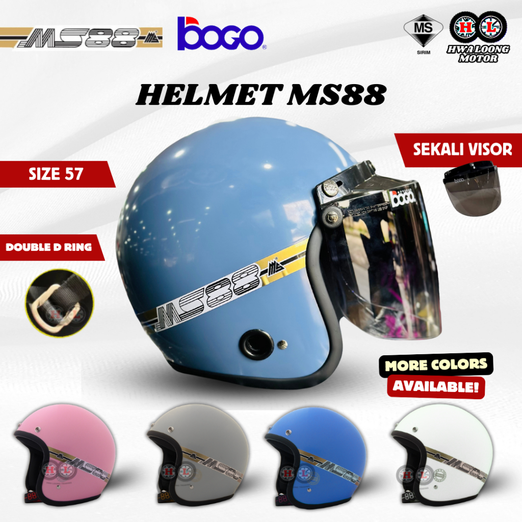 HELMET MS 88 SIZE 57 100% ORIGINAL with SIRIM -Topi Keledar MS88 3 ...
