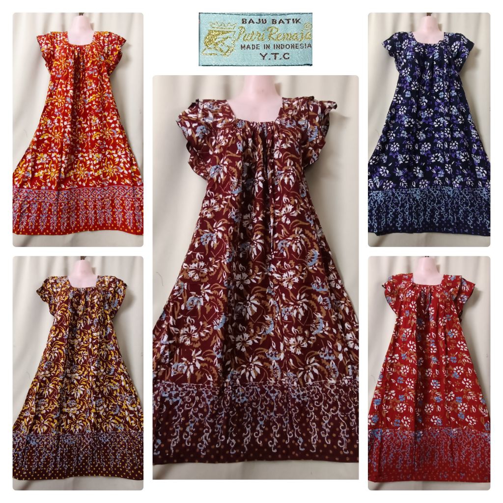 PT (Size 2XL) (Putri remaja Y.T.C) Baju Tidur Batik / Batik Night Dress ...