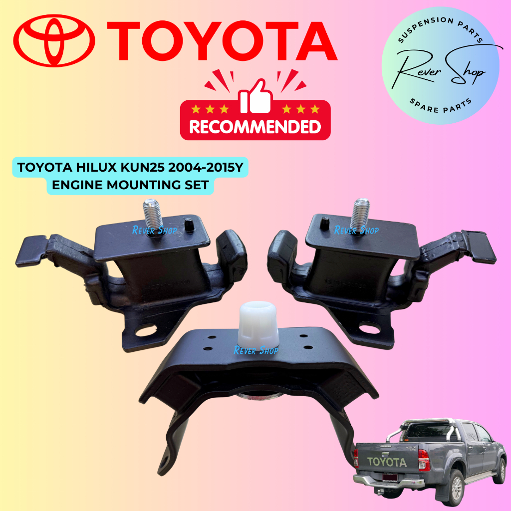 Toyota Hilux KUN25 04-15Y Engine Mounting Set Front & Rear | Shopee ...