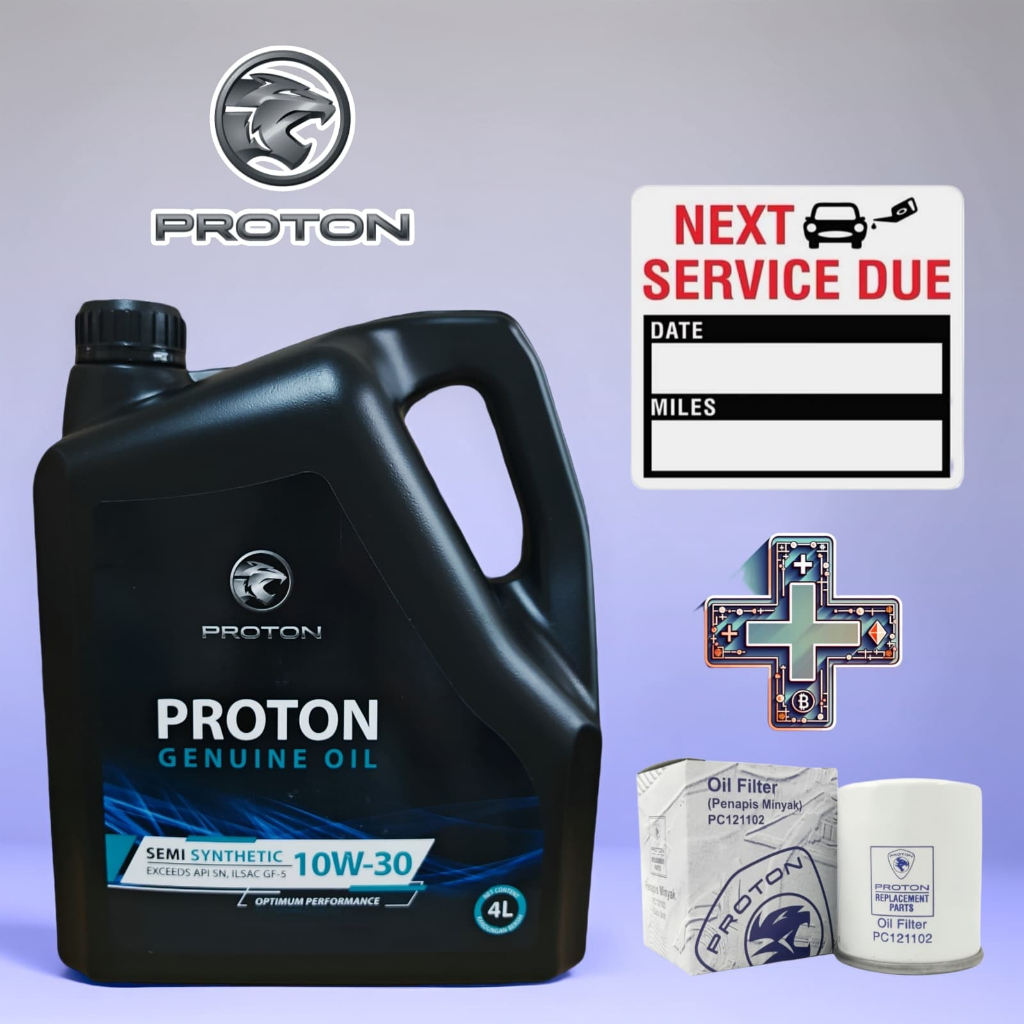 Proton 10W30 (4 Liter) SN Semi Synthetic Engine Oil - Saga BLM FLX FL ...