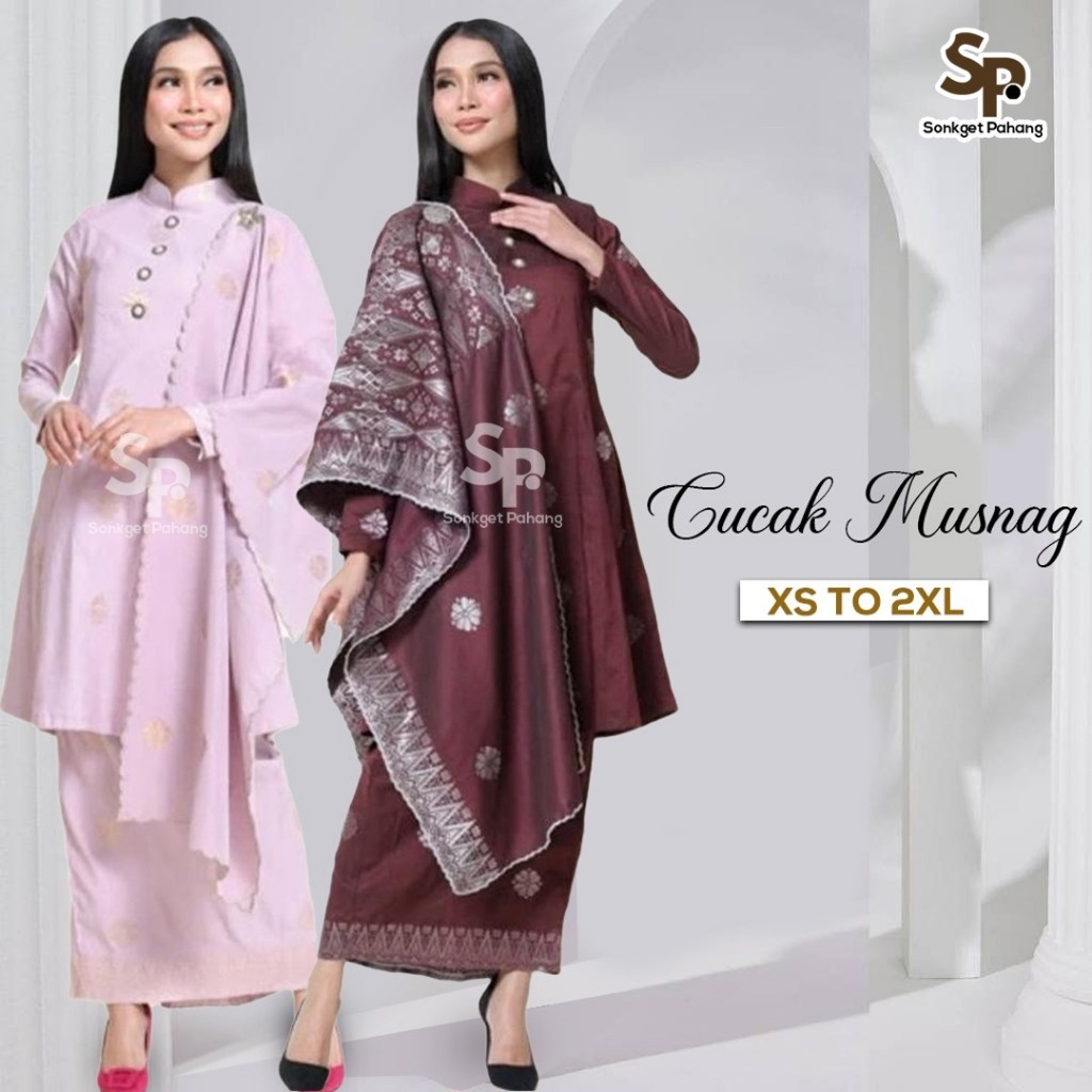 Cucak Musang Sekali Selendang | Size XS-2XL | Songket Tenun asli | Baju Kurung Songket | BUNGA ...
