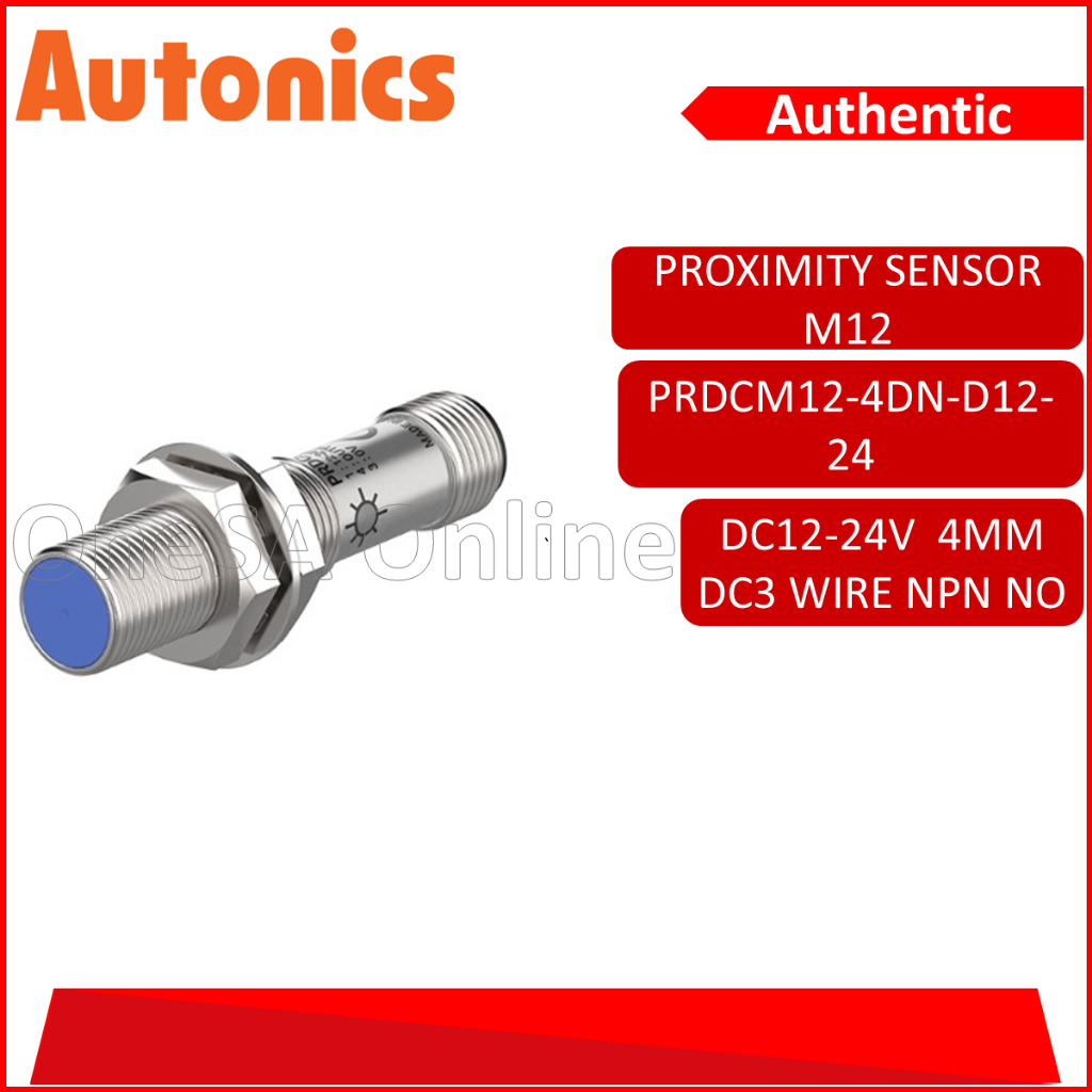 AUTONICS PROXIMITY SENSOR M12 DC12-24V 4MM DC3 WIRE NPN NO(PRDCM12-4DN-D12-24) | Shopee Malaysia