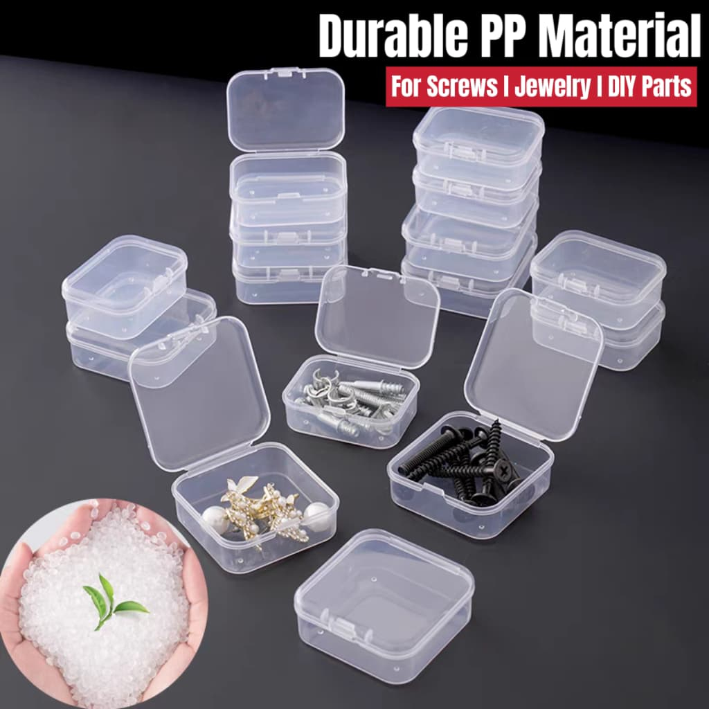 Mini Clear Plastic Storage Box Organizer Transparent PP Container Case ...