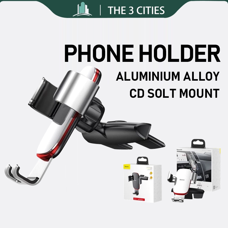 Baseus Metal Gravity CD Slot Mount Phone Holder Car Phone Holder For ...