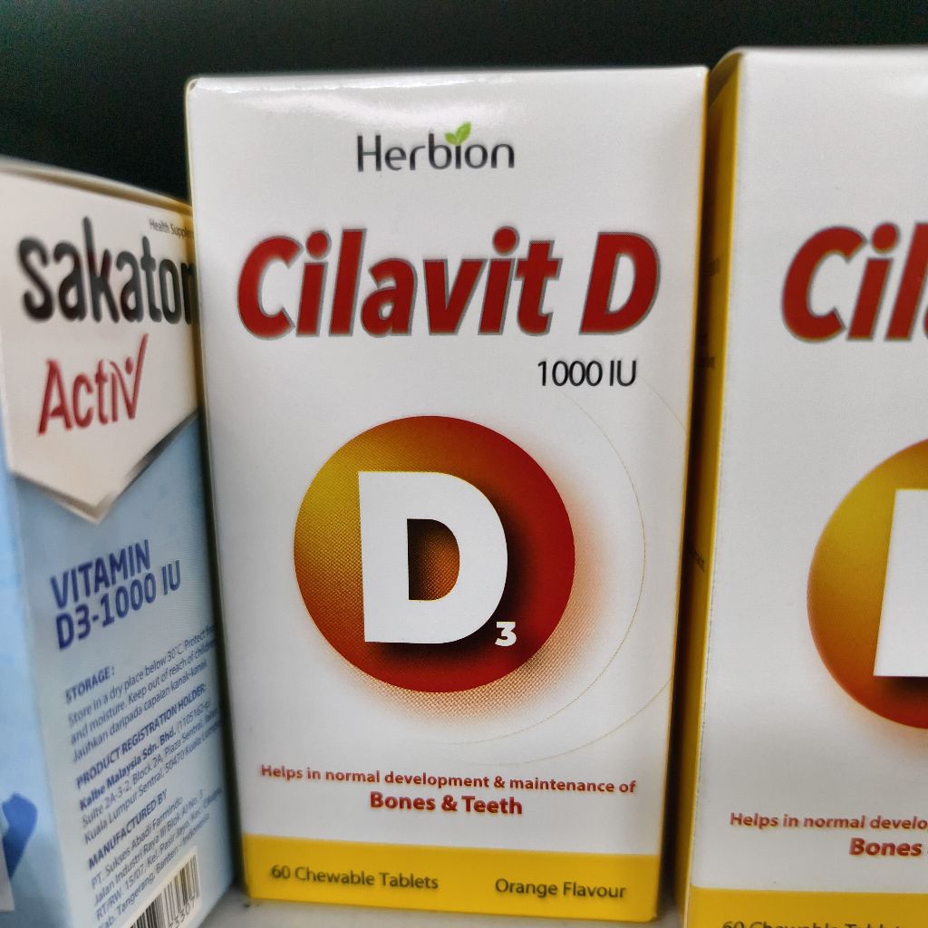 Herbion Cilavit D Vitamin D3 1000iu Chewable Tablets 60's EXP9/27 ...