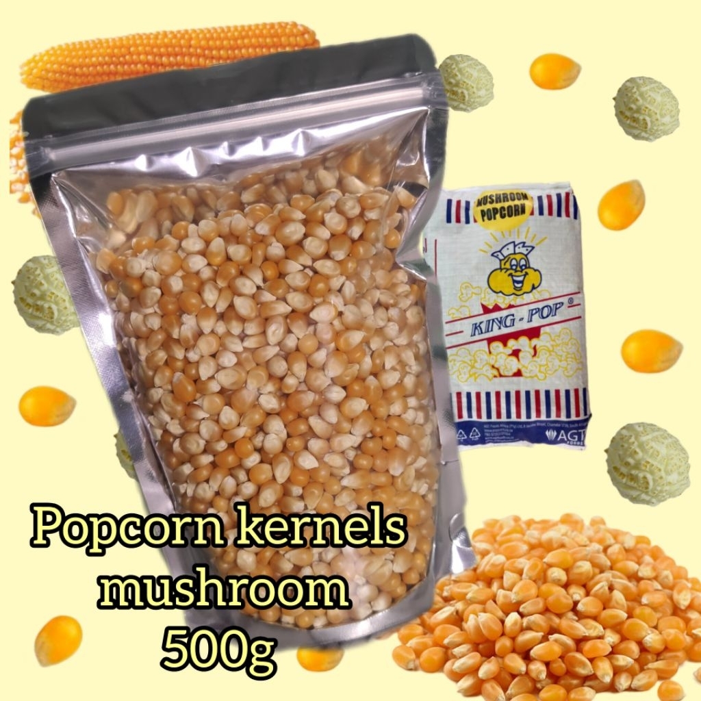 500g Popcorn kernels mushroom seed premium halal jagung mentah popcorn ...