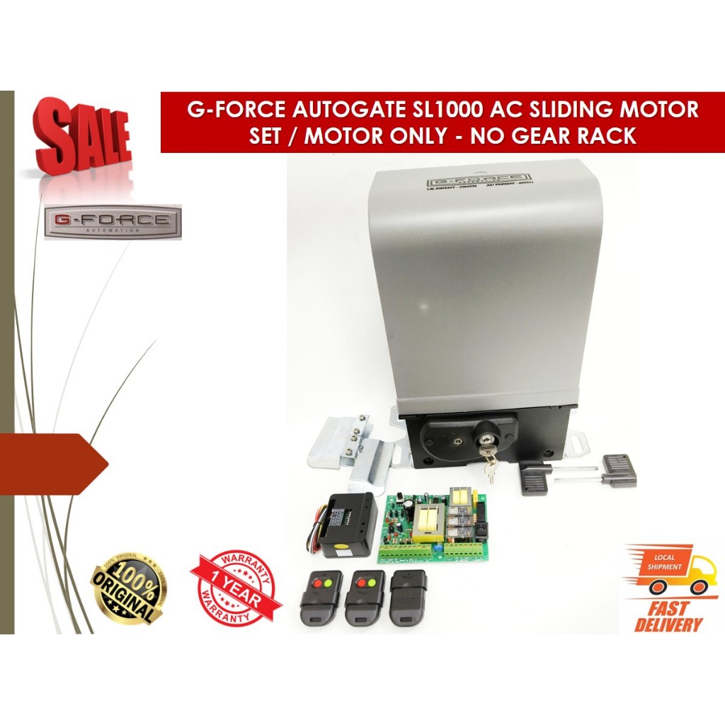 G-FORCE SL1000 AC SLIDING MOTOR AUTOGATE SET / MOTOR ONLY - WITHOUT ...