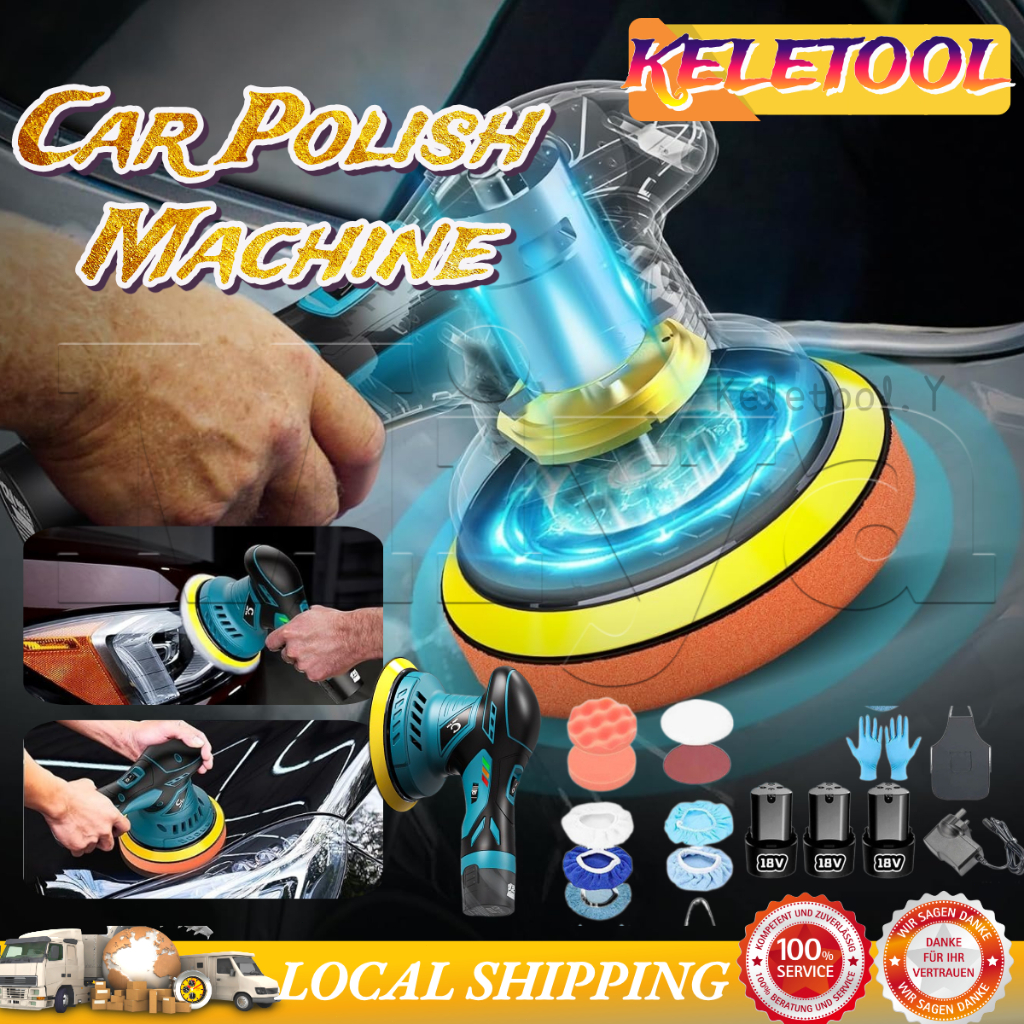 Hand-held Cordless Car Polisher 12V Battery Powered Electric Polishing ...