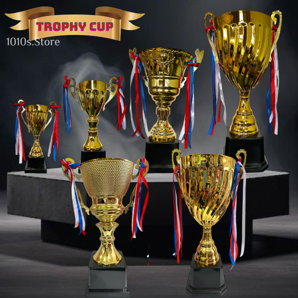T2 Trophy Cup Metal with Ribbon ; Piala Trofi Logam dengan Reben ...