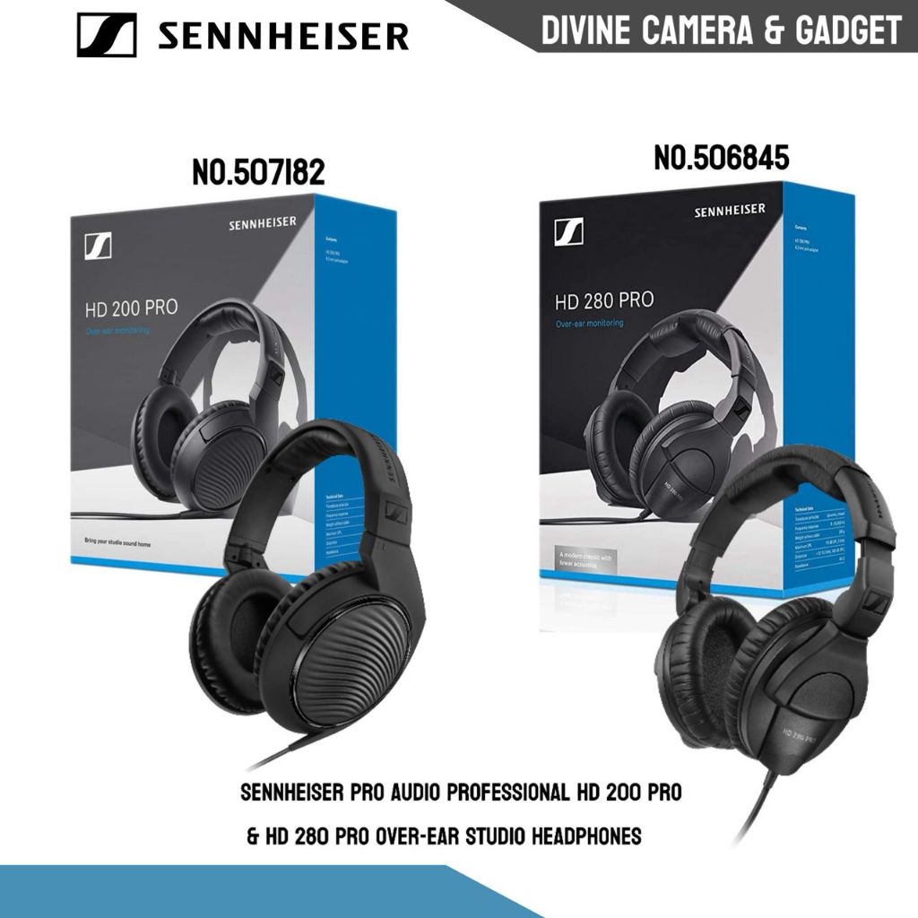 Sennheiser Pro Audio Professional HD 200 PRO& HD 280 PRO Over-Ear ...