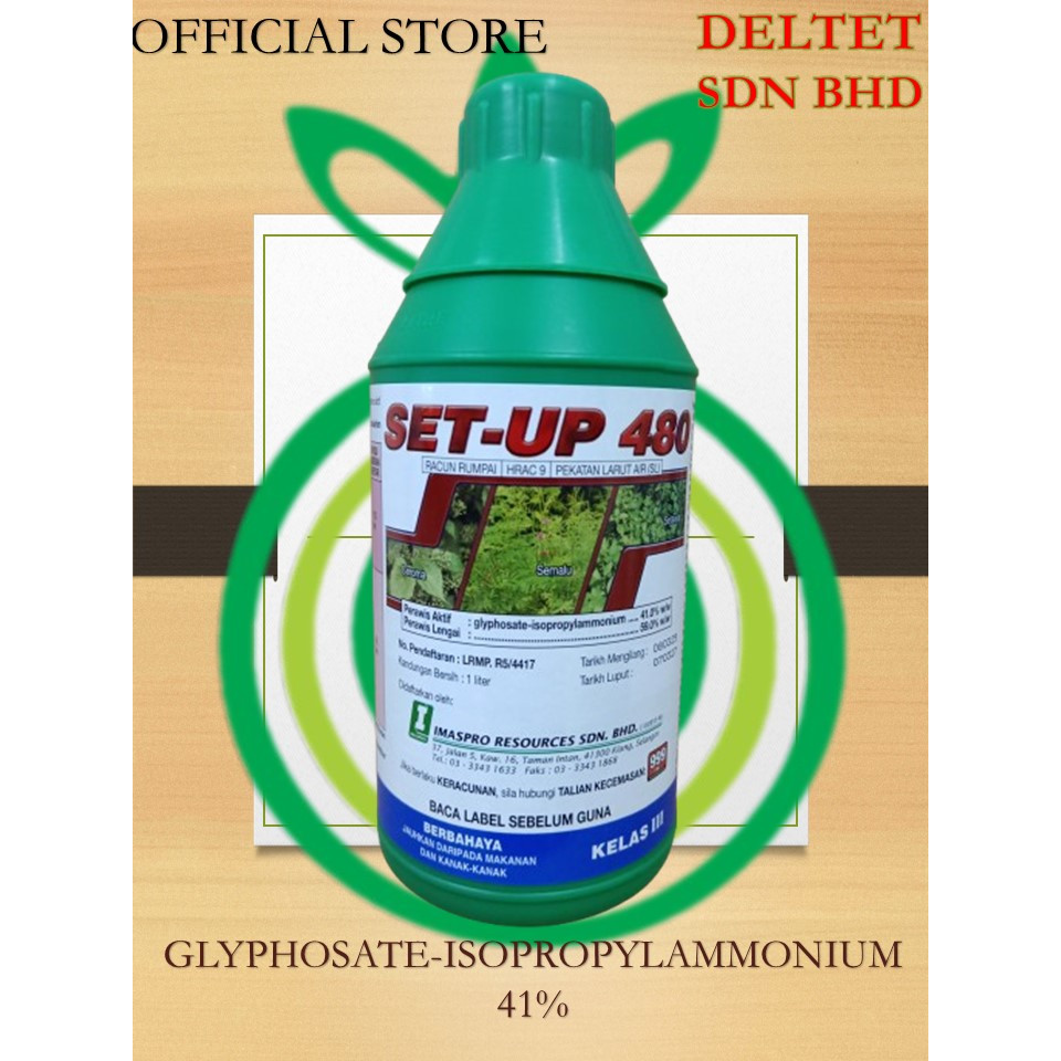 [1L] SET-UP 480 - Glyphosate 41% - Racun Rumpai Rumput(Same As WES-UP ...