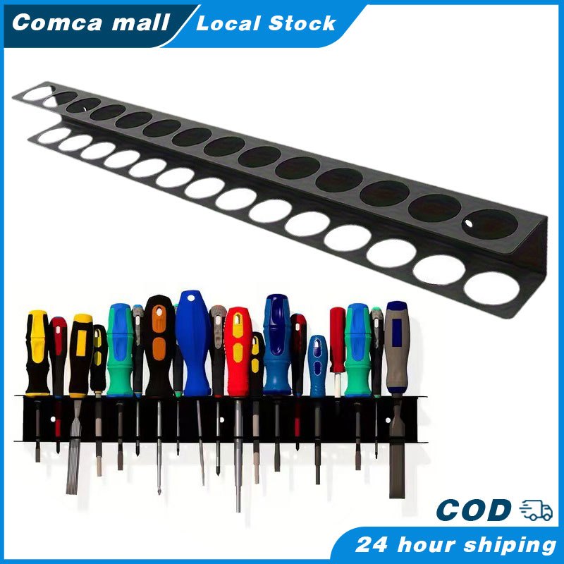 Wall Mounted Screwdriver Holder / Pliers Holder / 14 Holes Screwdriver Organizer / Garage ...