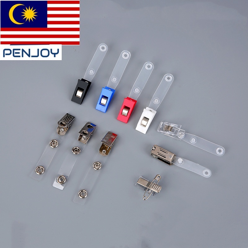 Name tag clip, ID card clip, plastic ID card clip, firm and reliable ...