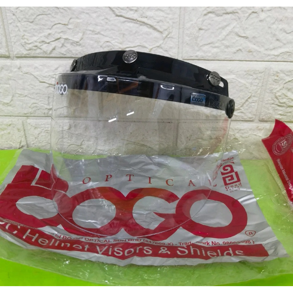VISOR HELMET TOPI CLEAR TRANSPARENT KURA pin MS88 SGV APOLLO BOGO COVER ...