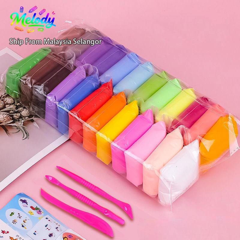 12 /24 /36 Colors Super Light Clay Set Non-Toxic Ultralight DIY Air Dry ...