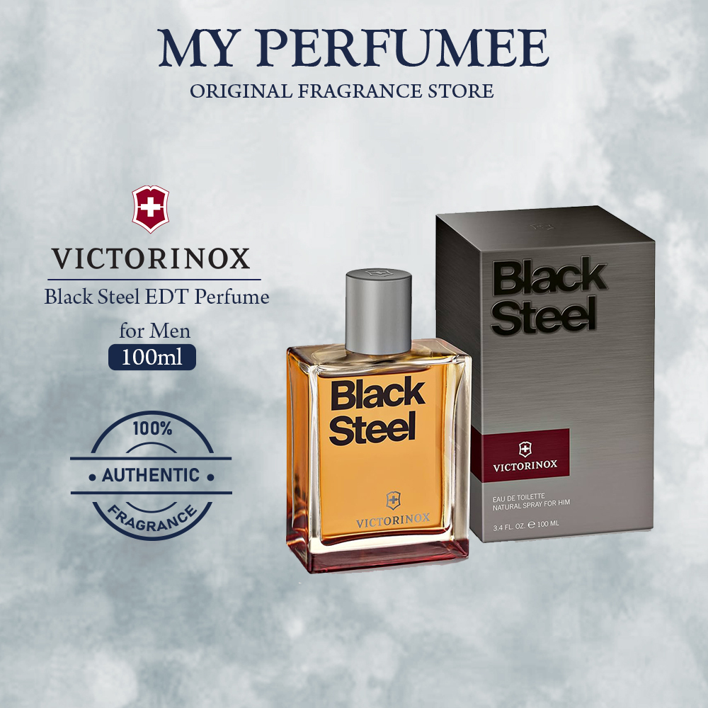 Victorinox Swiss Army Black Steel EDT Perfume for Men 100ML | Shopee ...