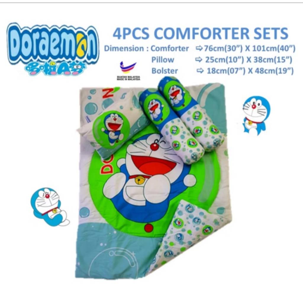 Comforter Sets Doraemon Blue (4Pcs) | Shopee Malaysia