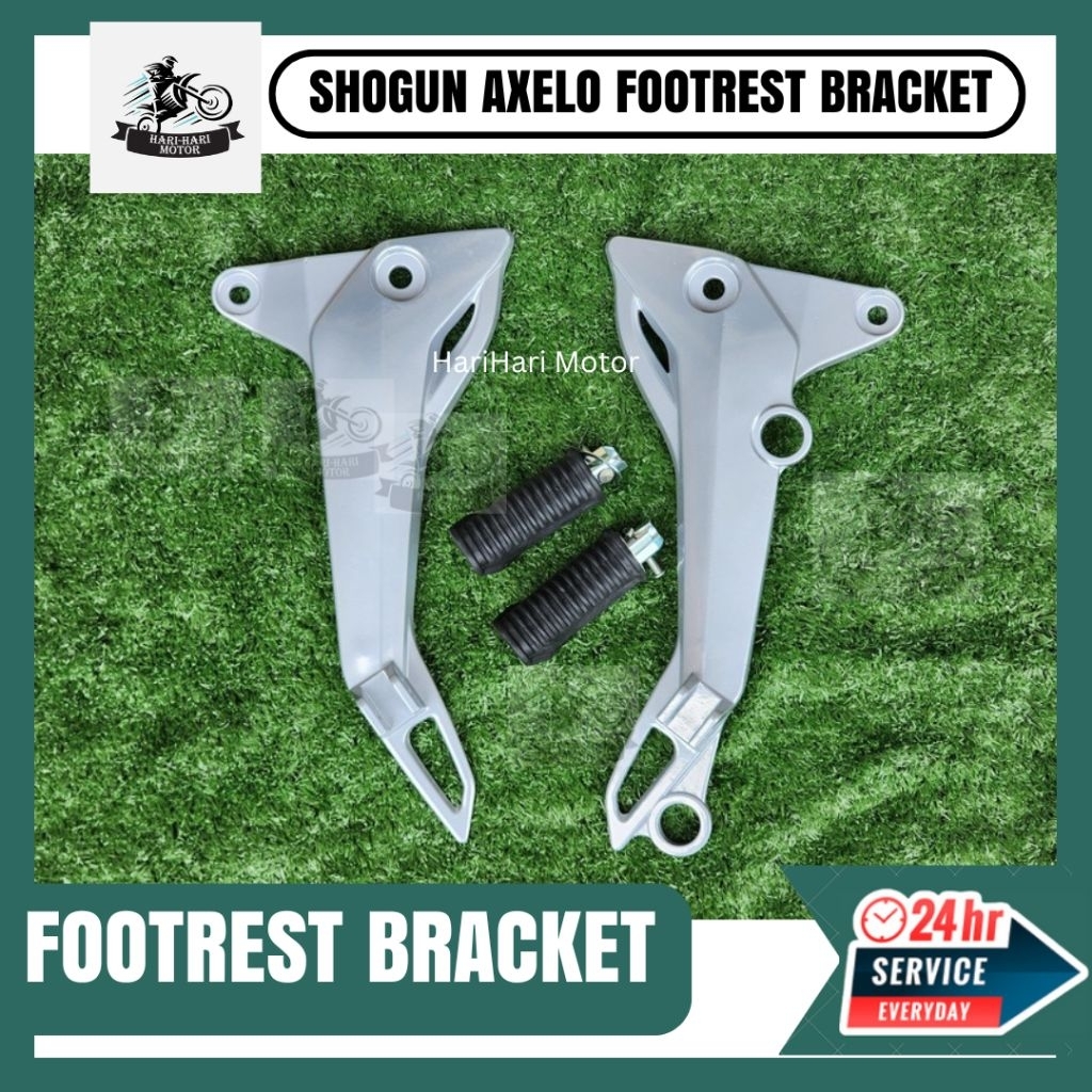 SUZUKI SMASH AXELO Rear Footrest Bracket Set Silver Combo Pijak ...