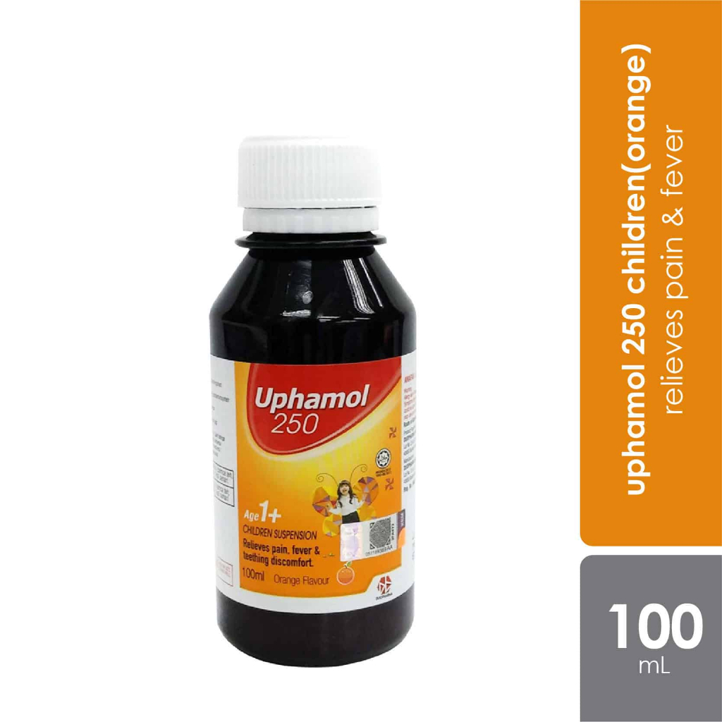 UPHAMOL 250MG/5ML ORAL SUSPENSION 100ML PARACETAMOL FOR CHILDREN KANAK ...