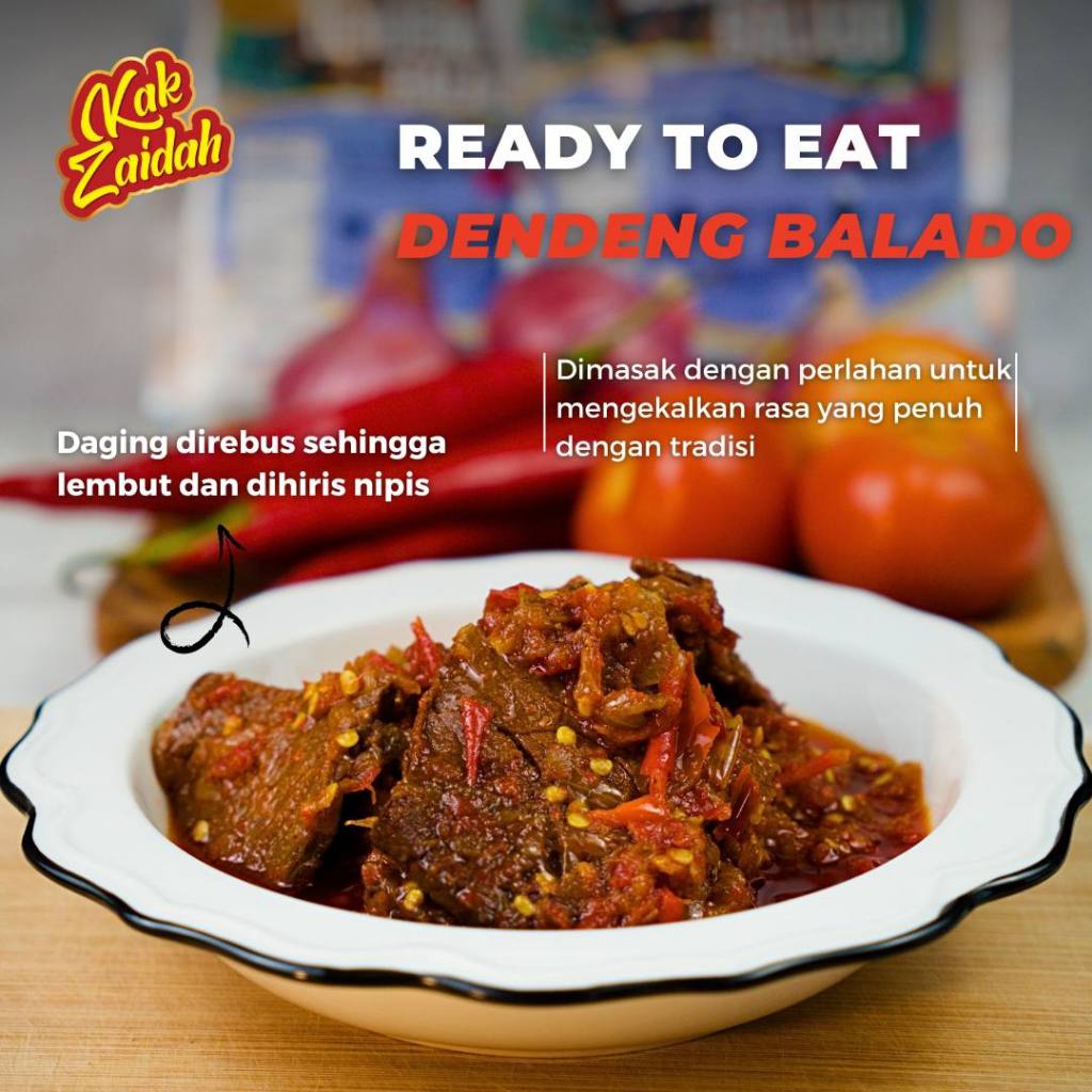 KAK ZAIDAH READY-TO-EAT DENDENG BALADO 150G 400G | Shopee Malaysia