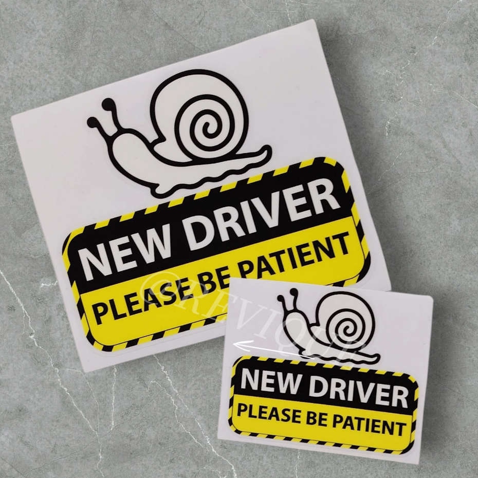 Car Sticker Lesen P & New Driver Snail Sign Waterproof P Sticker ...