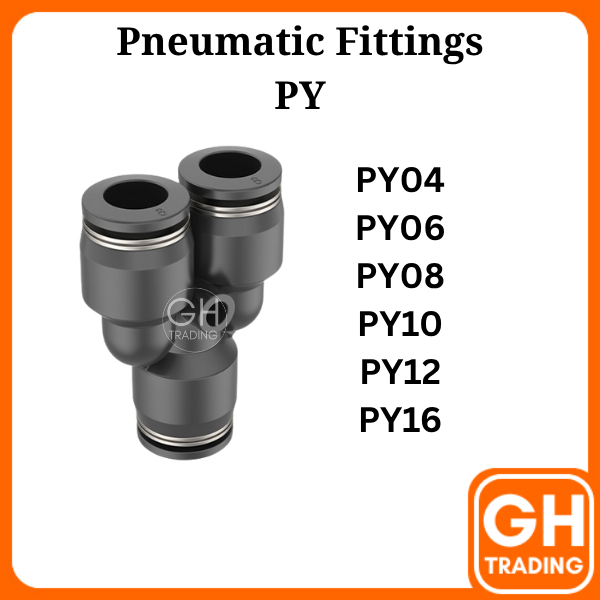 Pneumatic Fitting Air Hose Connector PY Y Union 4mm 6mm 8mm 10mm 12mm ...
