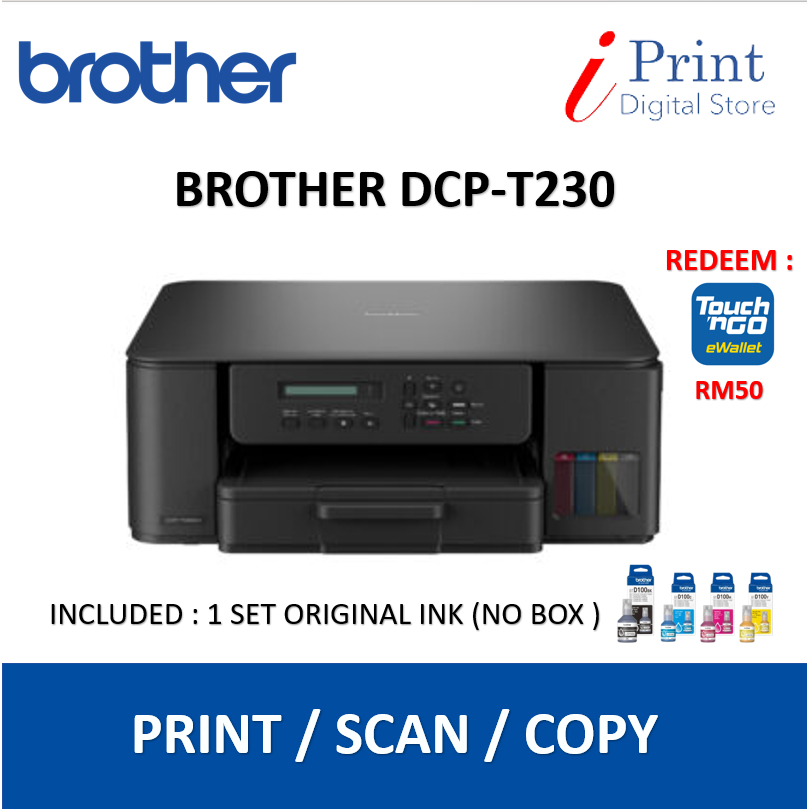 [NEW MODEL] T230 T430W T530DW T730DW Brother A4 Inktank Printer T430 ...