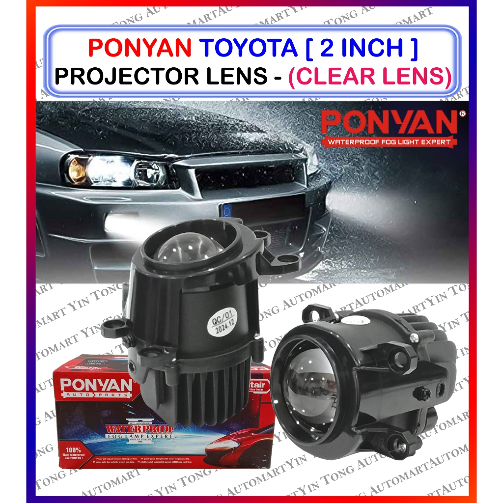 PONYAN FOG LIGHTS 2 INCH PROJECTOR LENS LED LAMPS FOR NEW TOYOTA CAMRY ...