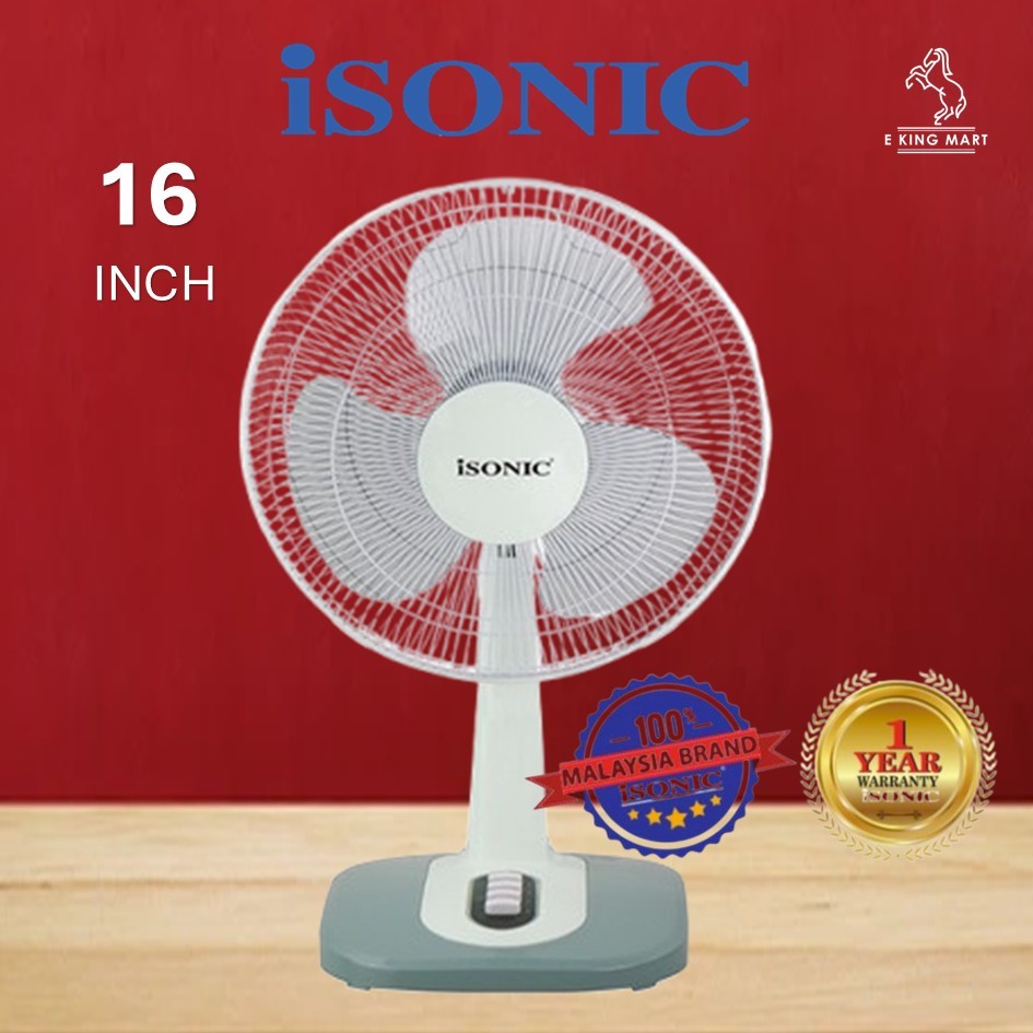 ISONIC Kipas Meja 16" TABLE FAN Floor Fan CTF-TF16A / ITF-16 Kipas angin meja murah 1 Tahun ...