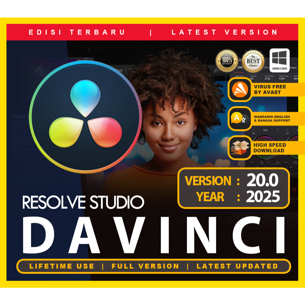 💻 DaVinci Resolve Studio 20 2025 🔶100% works 🔶 for Windows PC ...