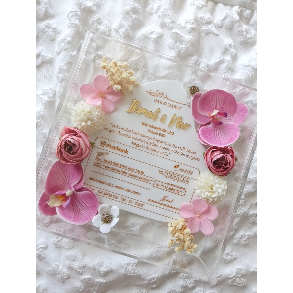 CUSTOM DESIGN FRAME MAS KAHWIN | Shopee Malaysia